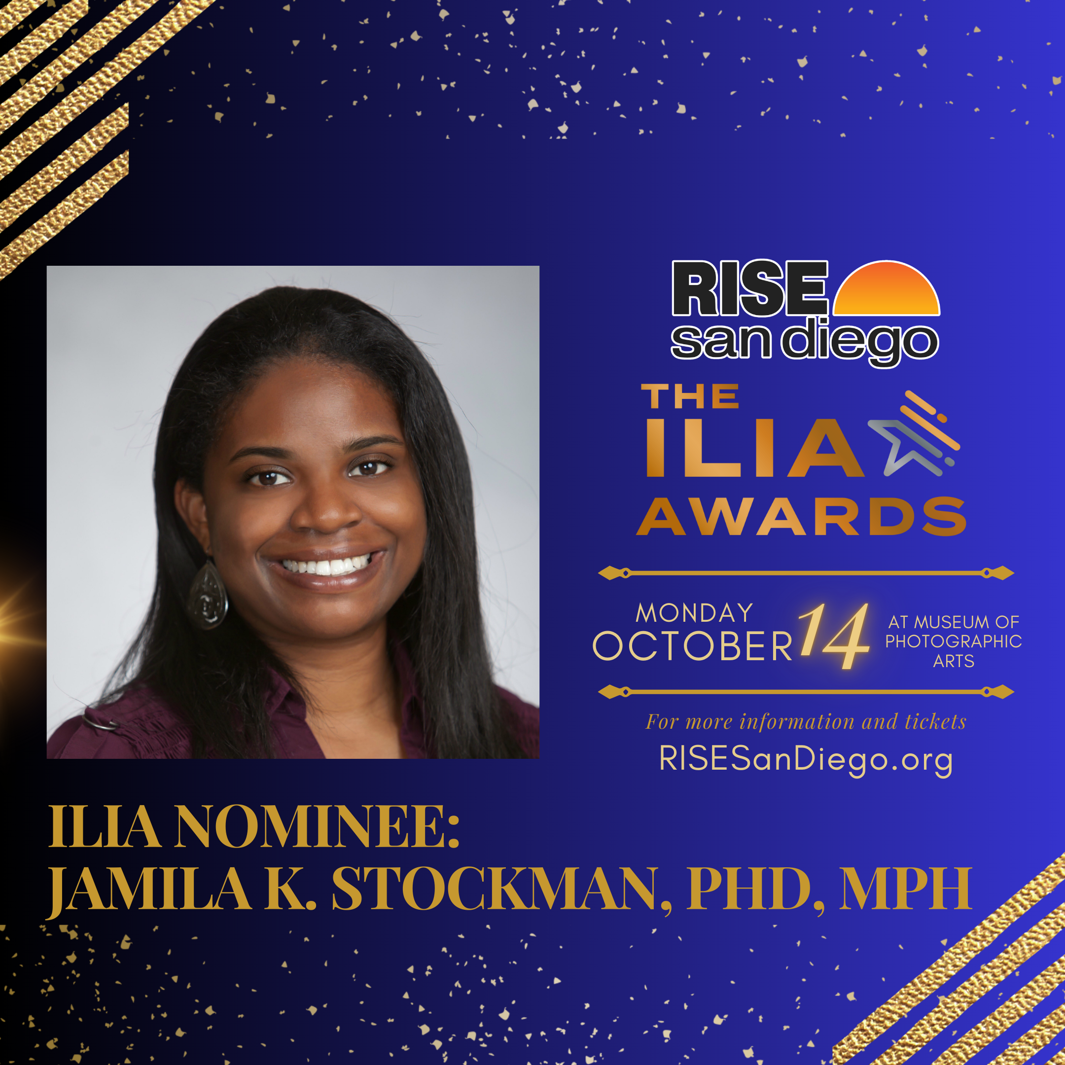 Dr. Jamila Stockman Nominated for the Rise San Diego ILIA Awards ...